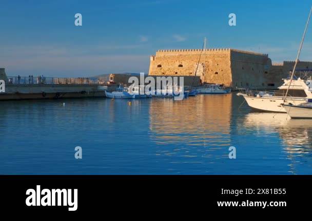 HERAKLION, GREECE - MAY 18, 2019: Venetian Fort castle in Heraklion and ...