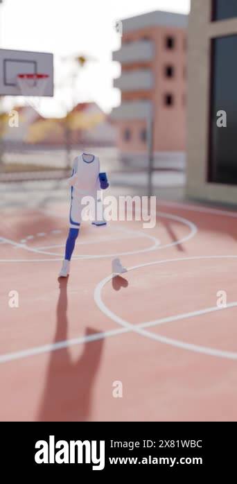 Invisible basketball player clothing moves 4K animation Stock Video ...