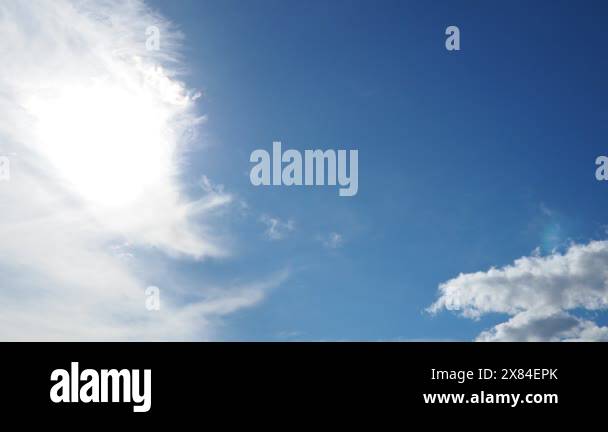 Atmospheric phenomena. Sky background. The sun peeks through the foggy ...