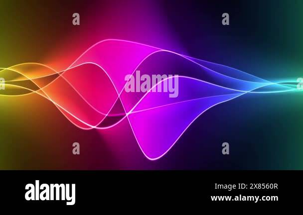 Mesmerizing Colorful Light Waves Animation Displaying a Spectrum of ...