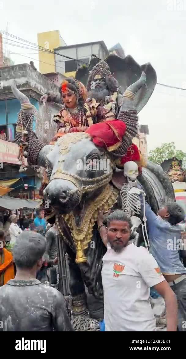 Varanasi, Uttar Pradesh, India - March 20 2024: Masan Holi, Portrait of ...