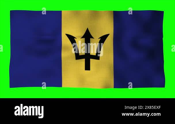 Barbados's National Flag in a Dynamic Display: A Sign of Strength and ...