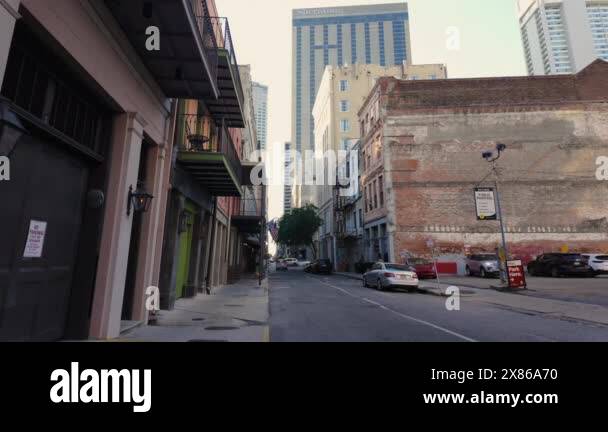 Elements of French Quarter, wide view. New Orleans, Louisiana. USA 8 ...