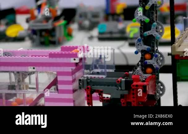 a city completely made of Lego blocks houses cars streets trains trams ...