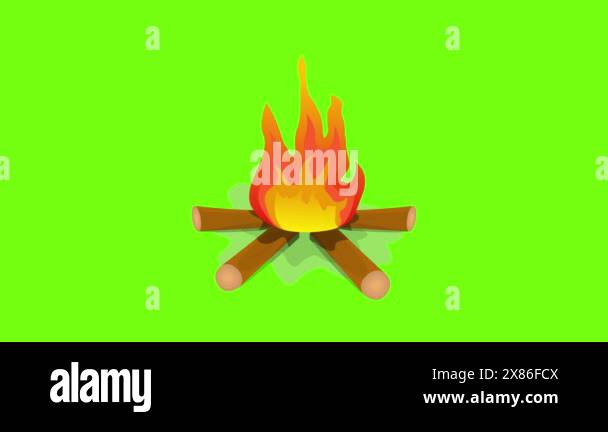 Camping bone fire clip art, woods with flames burning animation on ...