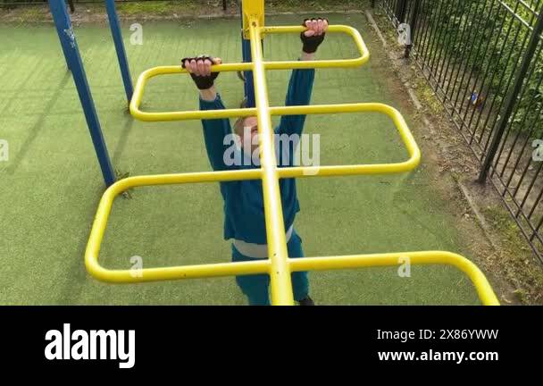 A dedicated young athlete puts in the hard work, vigorously training on ...