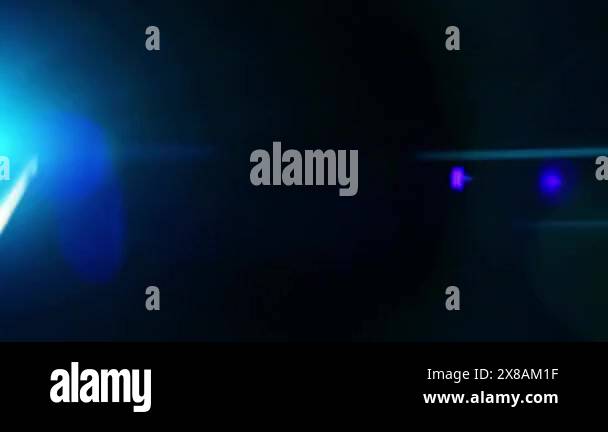 Real fast flickering light leak in lens from blue flashing lights with ...