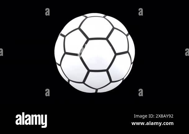 Spinning soccer ball. Rotating soccer ball. Football symbol. Looped ...