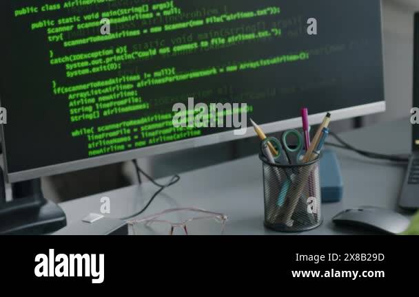 Tilt Down Shot Of Unrecognizable Female Programmer Typing Html Code On Desktop Computer 6292