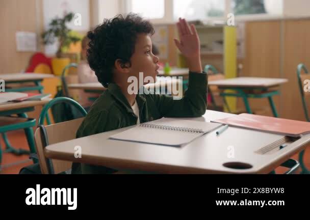 African American school boy son child guy little kid schoolboy pupil ...