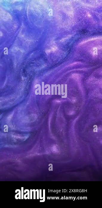 Vertical video. Glitter fluid splash. Smoke texture. Magic spell ...