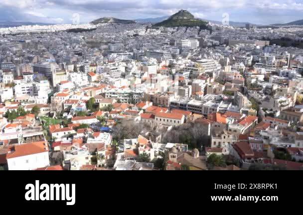Athens 05,22,2024 Lycabettus Mont Little Mountain in downtown of Athens ...