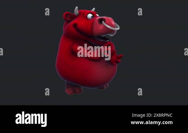 Funny cartoon character cow clapping - 3d animation Stock Video Footage ...