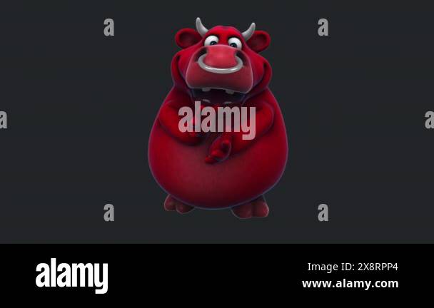 Funny cartoon character cow clapping - 3d animation Stock Video Footage ...