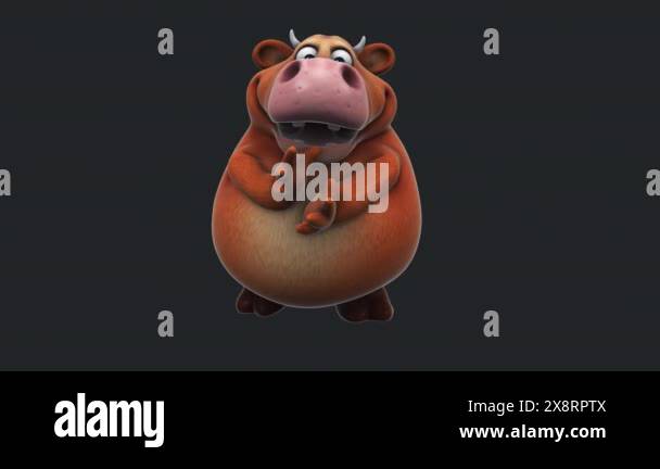 Funny cartoon character cow clapping - 3d animation Stock Video Footage ...
