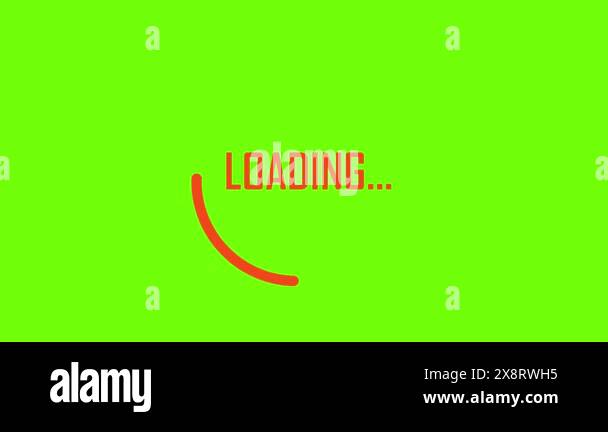 Animated loading wheel with loading text, animation of spinning load ...