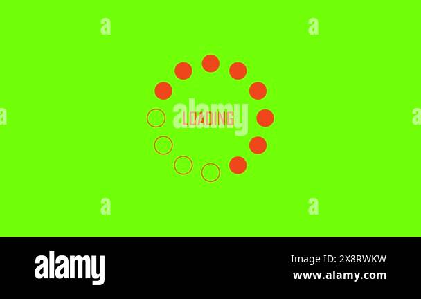 Animated loading wheel with loading text, animation of spinning load ...