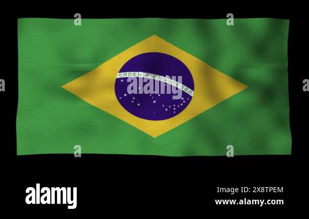Brazil's National Flag in a Dynamic Display: A Sign of Strength and ...