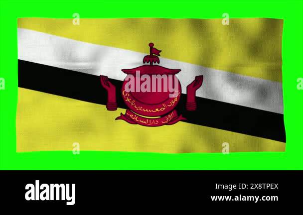 Brunei's National Flag in a Dynamic Display: A Sign of Strength and ...