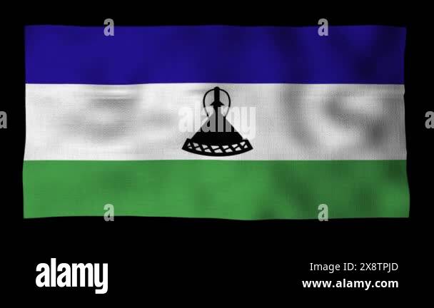 Lesotho's National Flag in a Dynamic Display: A Sign of Strength and ...