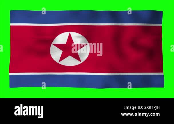 North Korea's National Flag in a Dynamic Display: A Sign of Strength ...