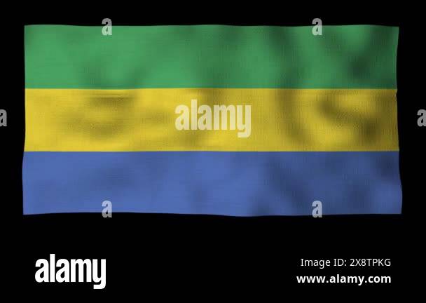 Gabon's National Flag in a Dynamic Display: A Sign of Strength and ...