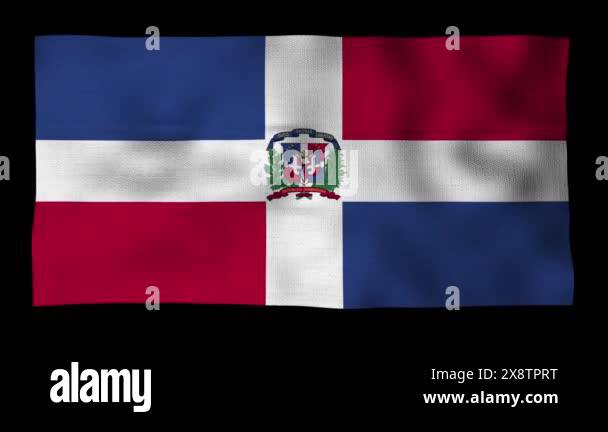 Dominican Republic's National Flag in a Dynamic Display: A Sign of ...