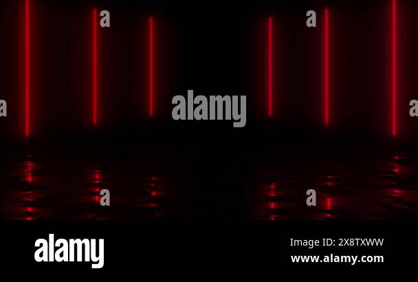 Simple in-and-out neon glowing line. Techno night club sparky spectrum ...