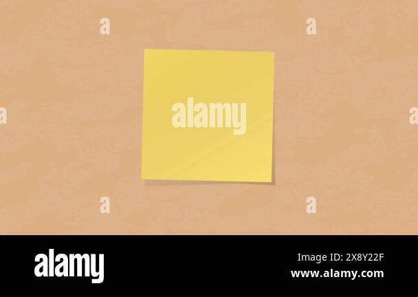 Shaded Sticky Note Fly-in Effect Motion Graphic Animation Bulletin ...