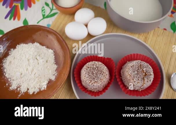 Mexican bread known as Garibaldi, a vanilla flavor pancake with butter ...