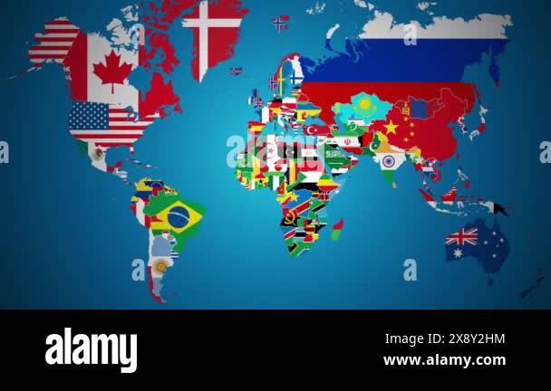 Zimbabwe map flag country nation outline Africa world motion graphics ...