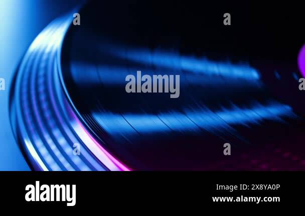 Classic vinyl record, turntable spin, analog sound, music. Vintage ...