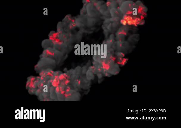 Fire ring shockwave explodes on transparent alpha channel for easy drag ...