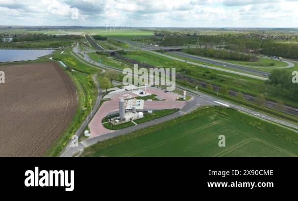 Echteld, Noord Brabant, The Netherlands, March 29th, 2024: Unmanned LNG ...