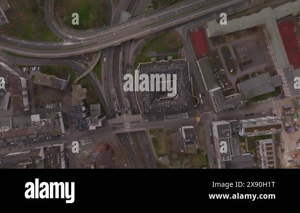 Detailed urban layout of Cologne, Germany from above. Aerial view ...