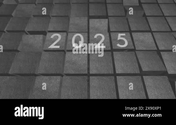 Counter, rotating years from 2024 to 2028 HAPPY NEW YEAR!Mechanical ...