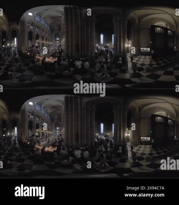This 360-degree virtual tour of the interior of Notre Dame Cathedral in ...