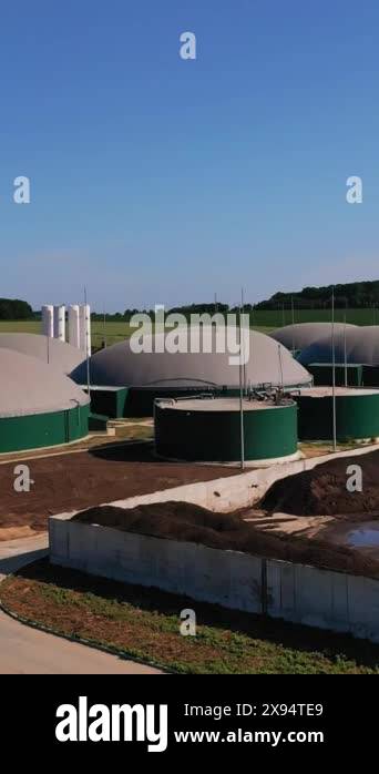 Biogas plant with silage and biogas tanks Stock Videos & Footage - HD ...