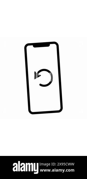 Phone Rotation from Vertical to Horizontal or Reverse. Please Rotate Your Phone text Animation ...