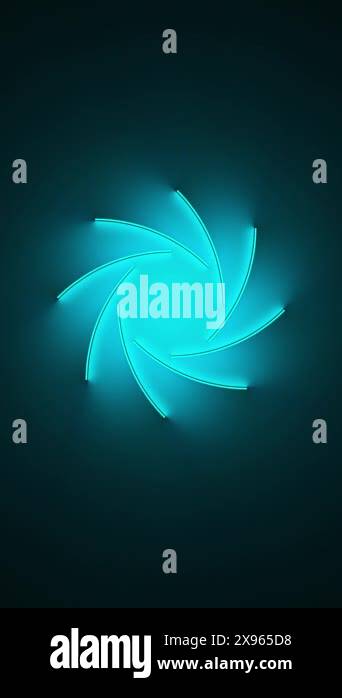 Circle with inner blue light split to parts and glow with abstract ...