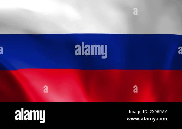 Russian flag fluttering in the wind. Detailed fabric texture. Seamless ...