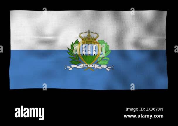 San Marino's National Flag in a Dynamic Display: A Sign of Strength and ...