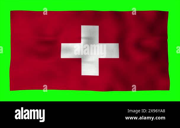 Switzerland's National Flag in a Dynamic Display: A Sign of Strength ...
