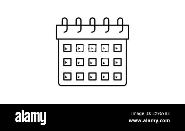 Outline calendar vector Stock Videos & Footage - HD and 4K Video Clips ...