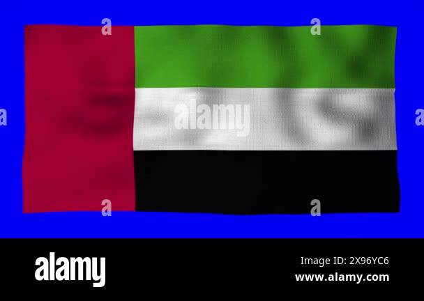 United Arab Emirates UAE's National Flag in a Dynamic Display: A Sign ...