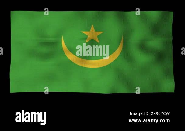 Mauritania's National Flag in a Dynamic Display: A Sign of Strength and ...
