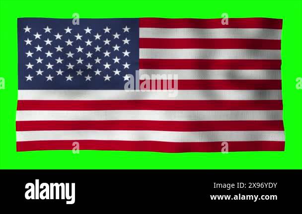 United States of America USA's National Flag in a Dynamic Display: A ...
