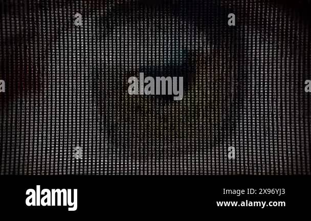 Eye Pupil biometric scan Identity stealth hacker background in 4K ...