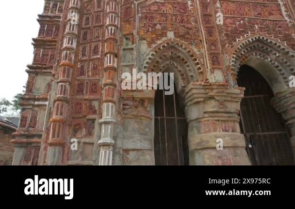 Famous Antpur Radhagovindjiu temple with crafted wood and exquisite ...