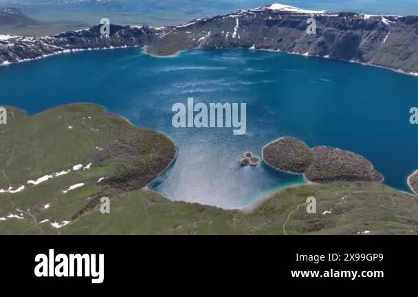 Nemrut Lake is the second largest crater lake in the world and the ...